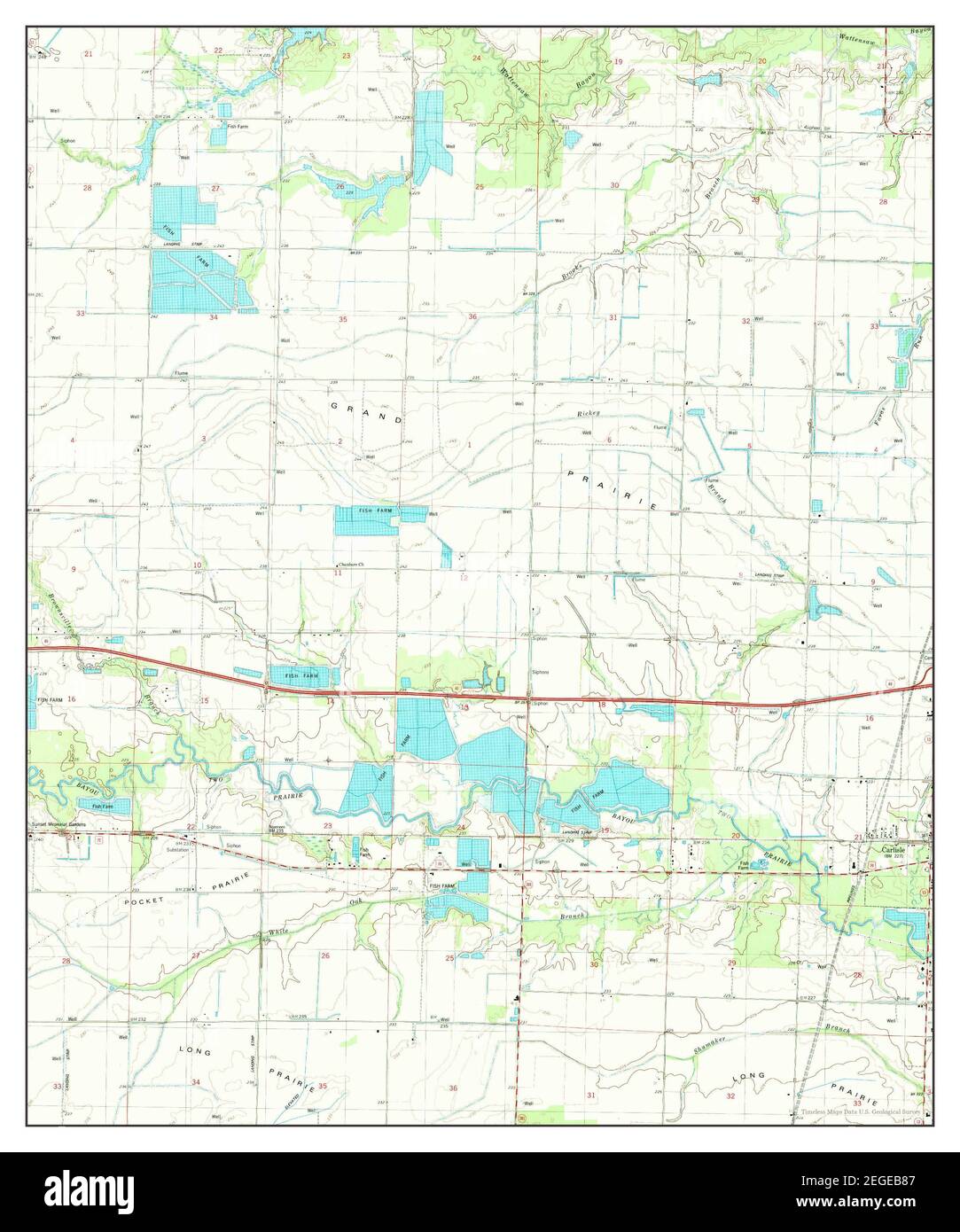 Pocket Prairie, Arkansas, map 1982, 1:24000, United States of America ...