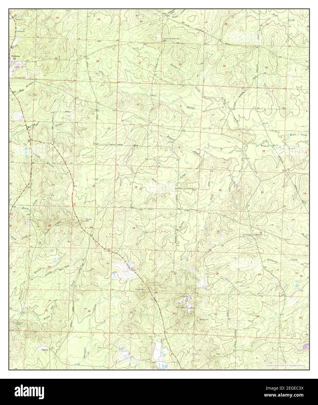 Princeton East, Arkansas, map 1973, 1:24000, United States of America ...