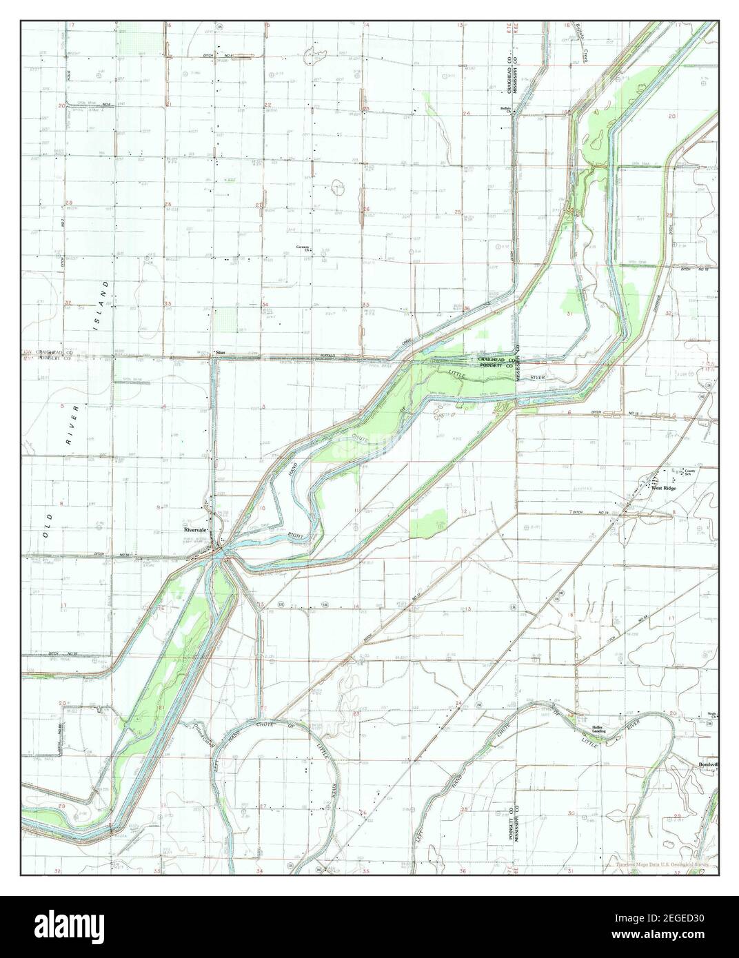 Rivervale, Arkansas, map 1983, 1:24000, United States of America by ...
