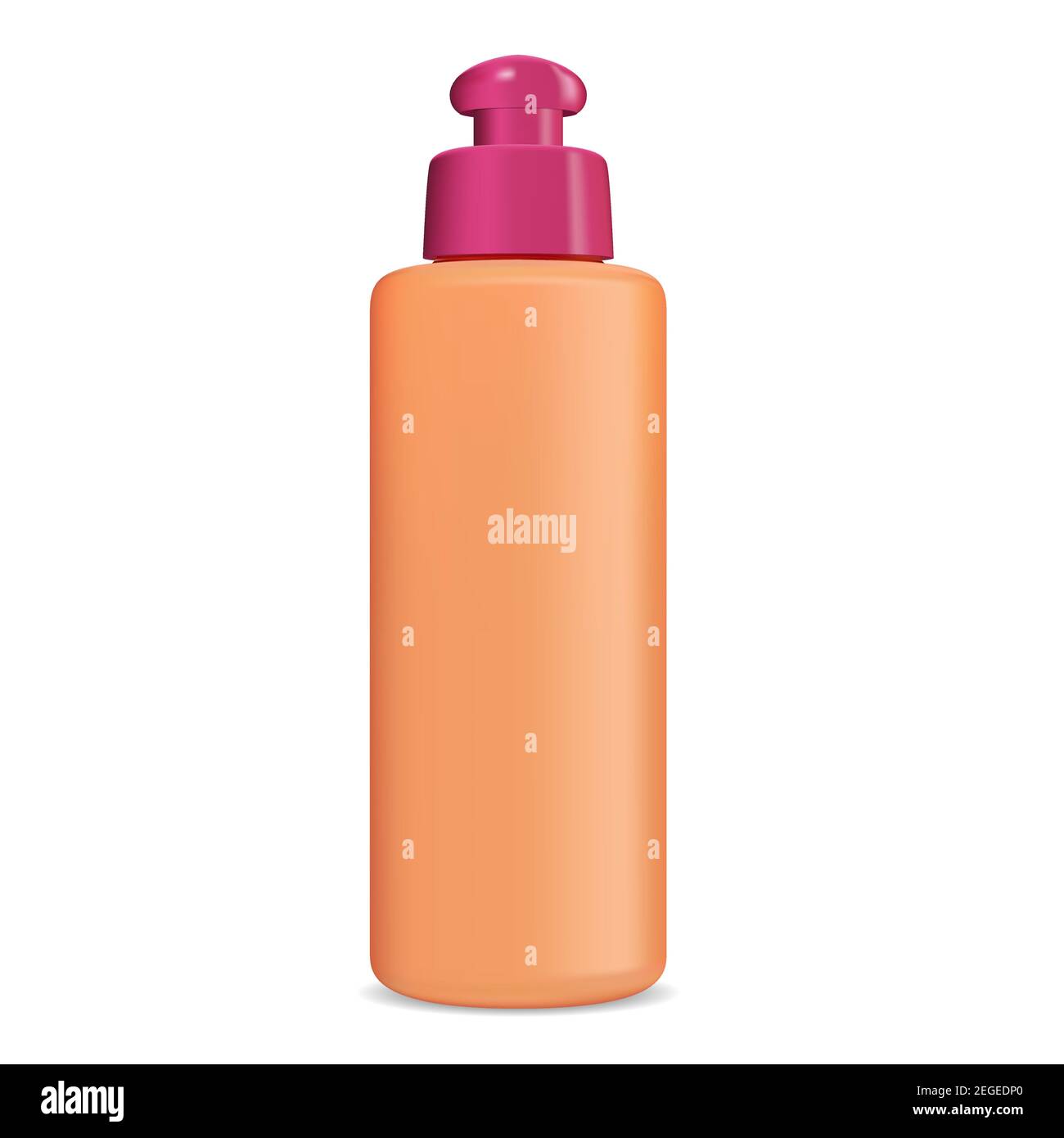 Shampoo bottle package mockup. Cosmetic lotion 3d blank. Gel tube ...