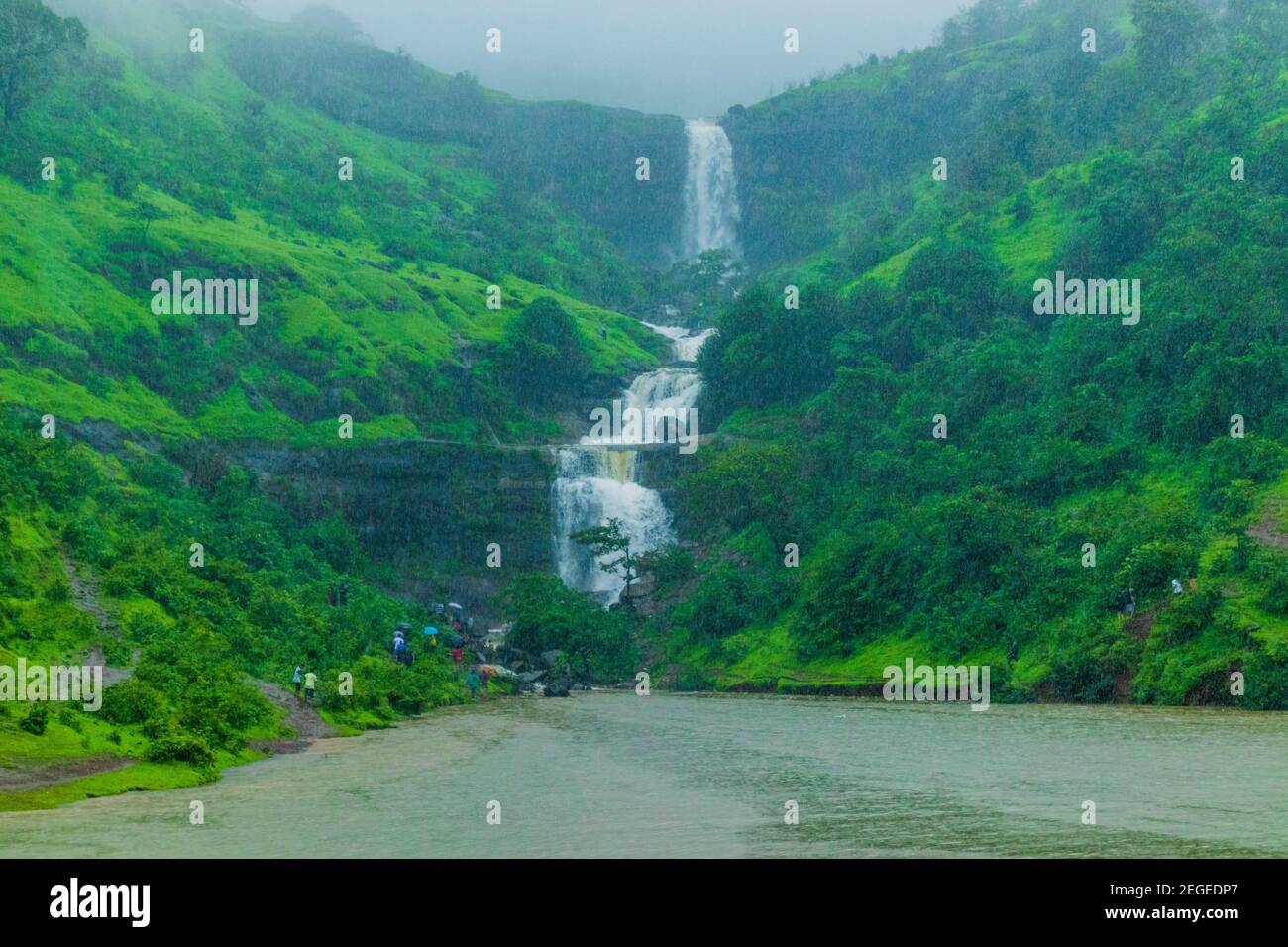 Bhavli Waterfall in Igatpuri Maharashtra Stock Photo - Alamy