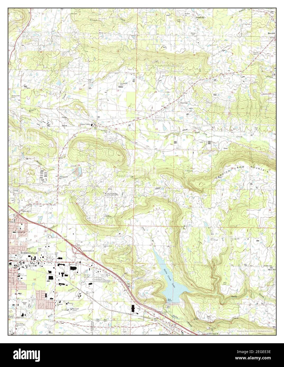 Russellville East, Arkansas, map 1993, 1:24000, United States of ...