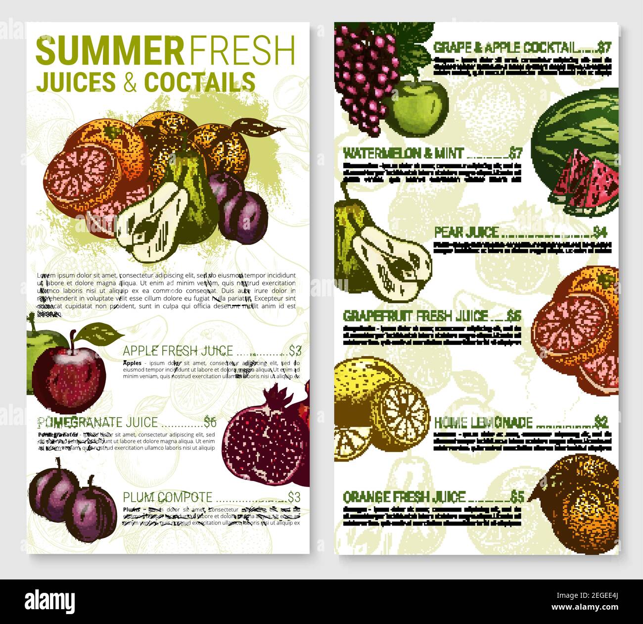 Pomegranate lemonade Stock Vector Images - Alamy