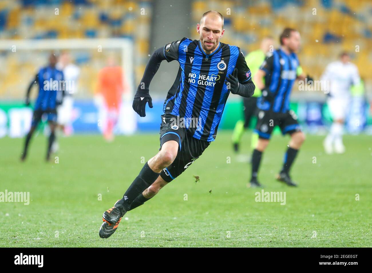 KYIV, UKRAINE - FEBRUARY 18: Bas Dost of Club Brugge during the UEFA ...