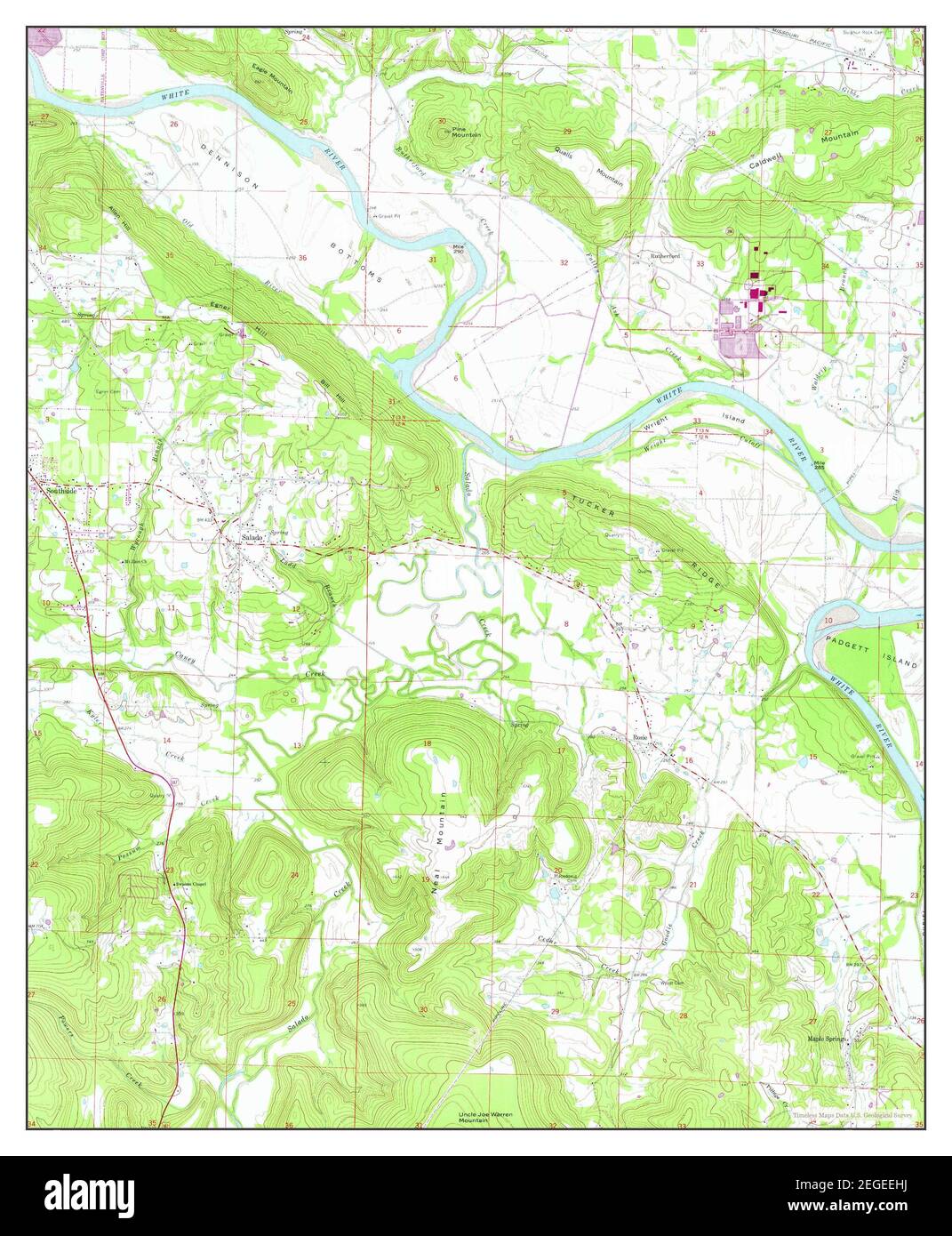 Salado, Arkansas, map 1965, 1:24000, United States of America by ...