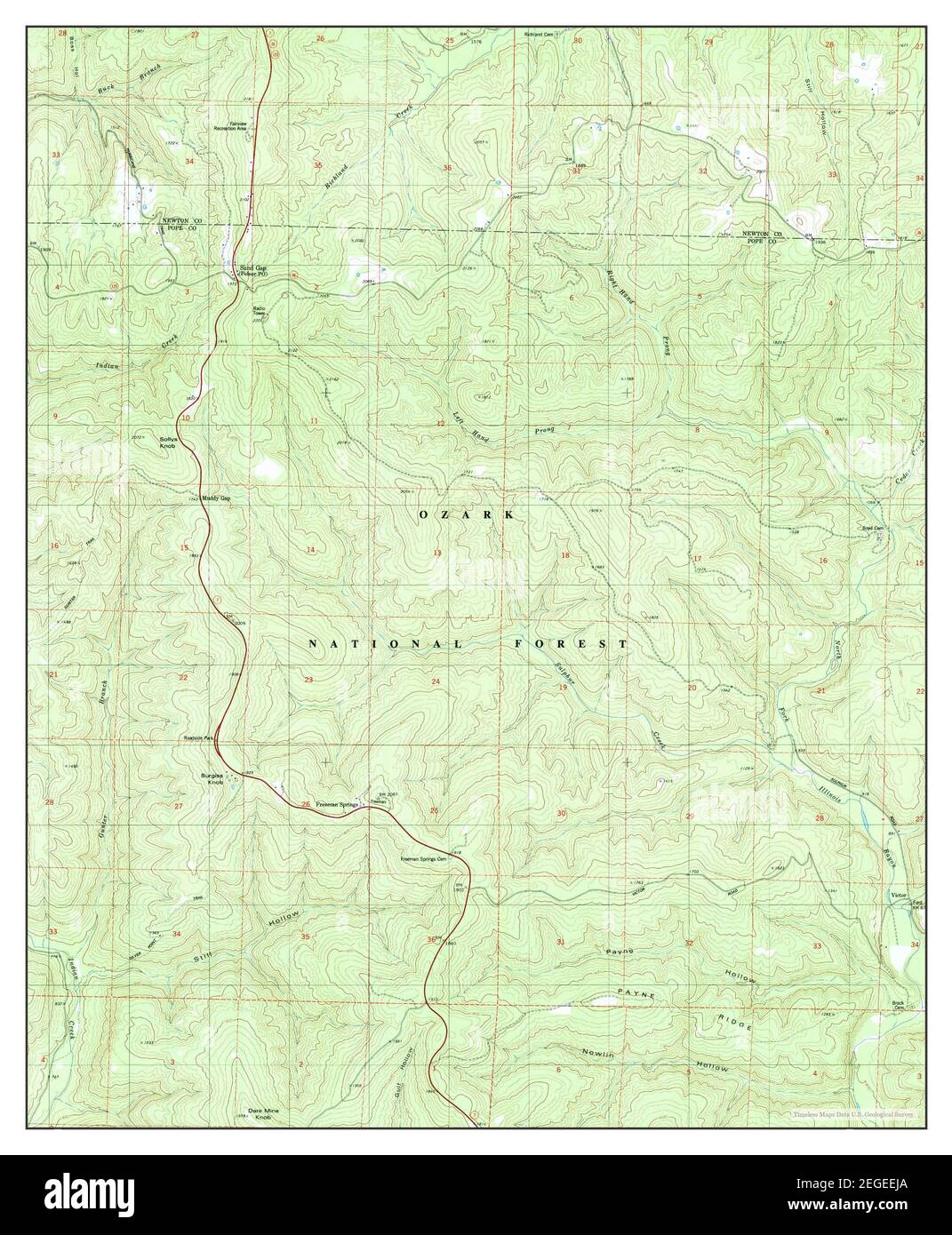 Sand Gap, Arkansas, map 1980, 1:24000, United States of America by ...