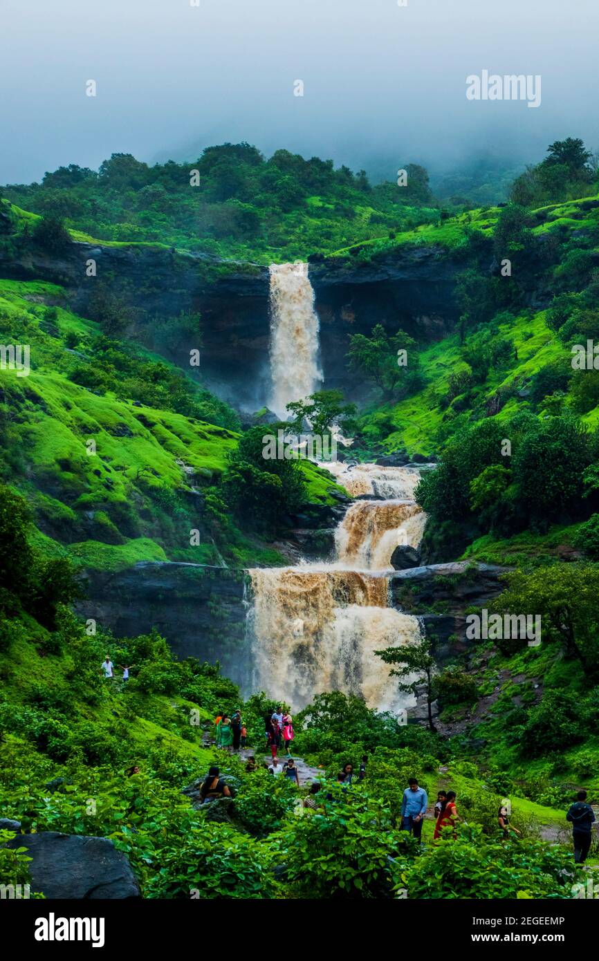 Bhavli Waterfall in Igatpuri Maharashtra Stock Photo - Alamy