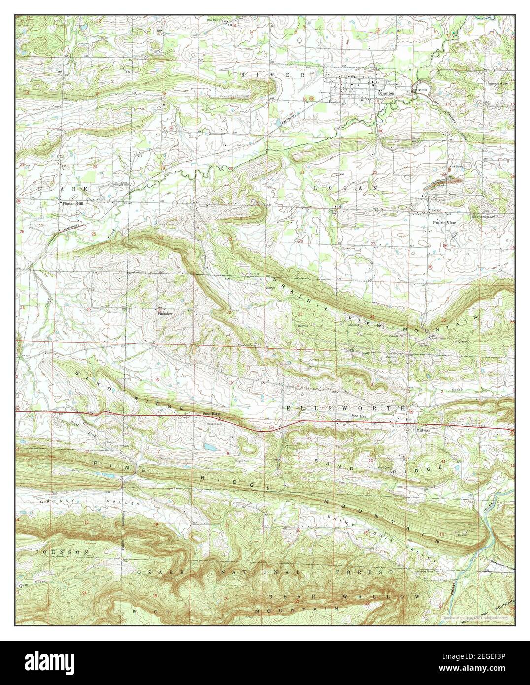 Scranton, Arkansas, map 1961, 1:24000, United States of America by ...