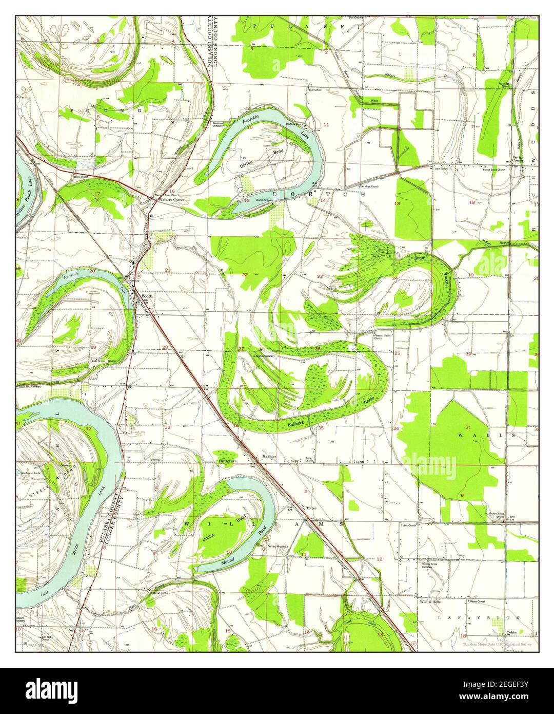 Scott, Arkansas, map 1954, 1:24000, United States of America by ...