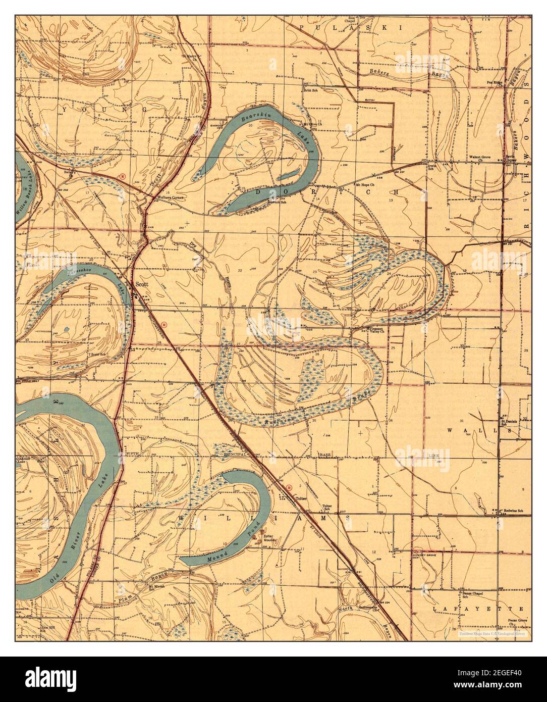 Scott, Arkansas, map 1942, 1:31680, United States of America by ...