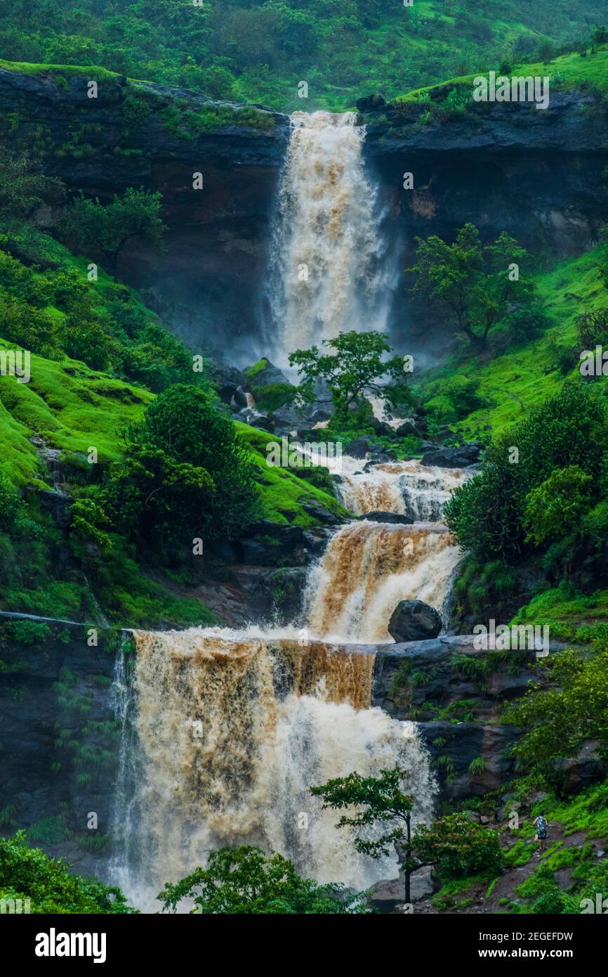 Bhavli Waterfall in Igatpuri Maharashtra Stock Photo - Alamy