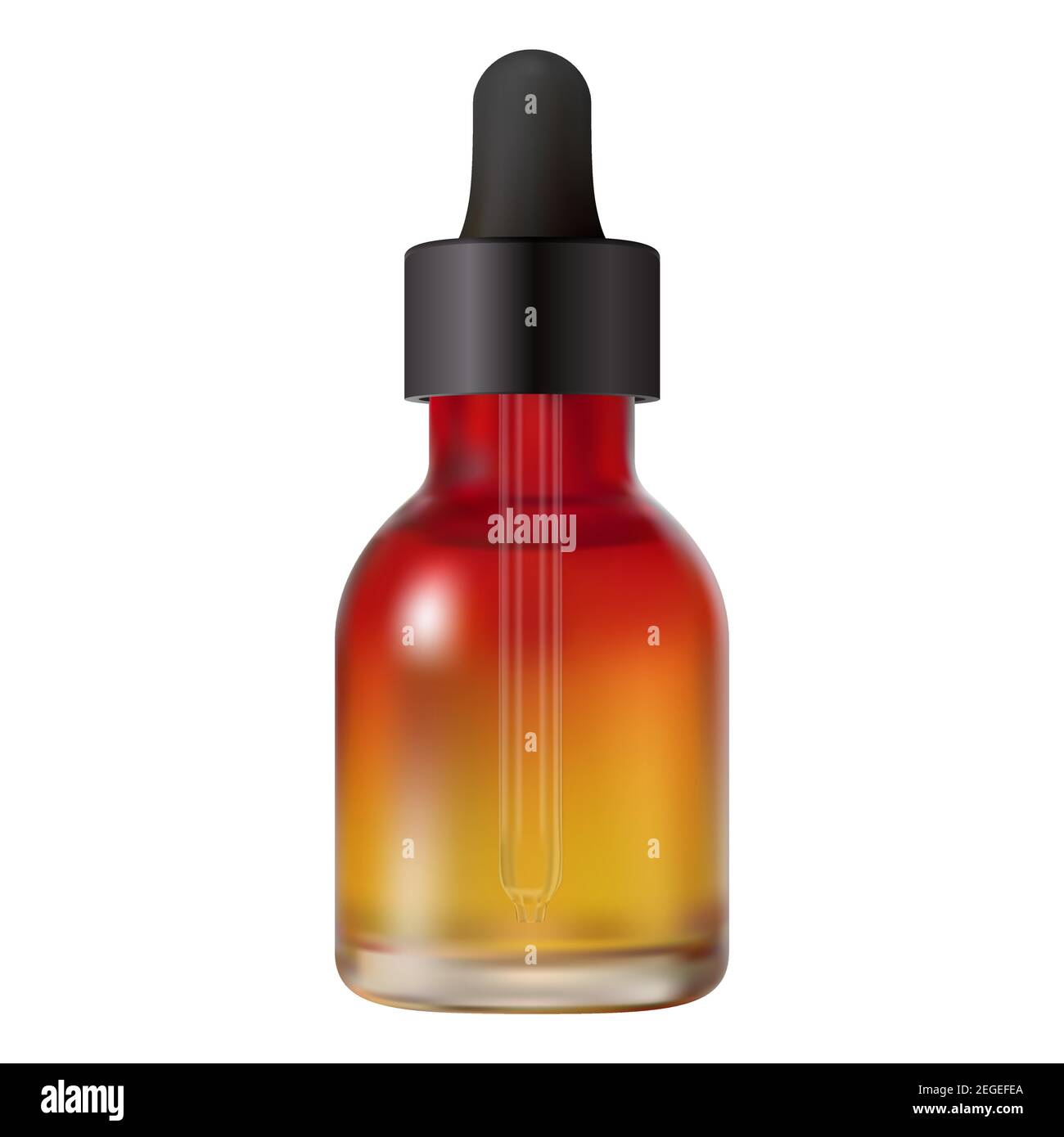 Brown glass eye dropper bottle. Medical container blank with black cap ...