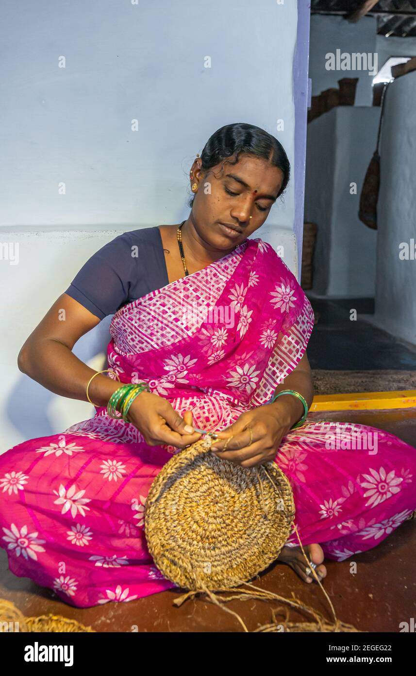Woman creating handicrafts hi-res stock photography and images - Alamy