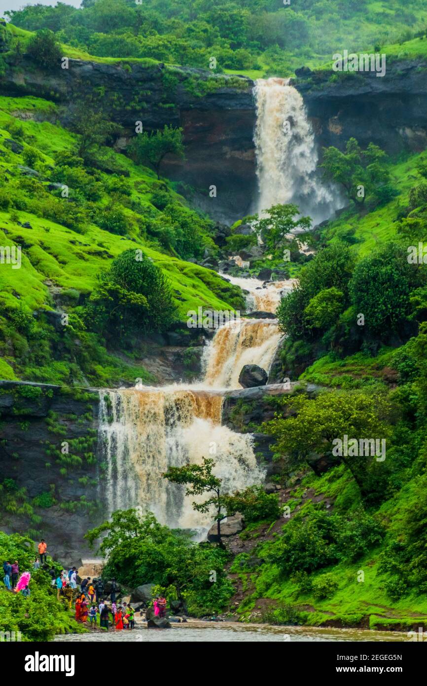 Bhavli Waterfall in Igatpuri Maharashtra Stock Photo - Alamy