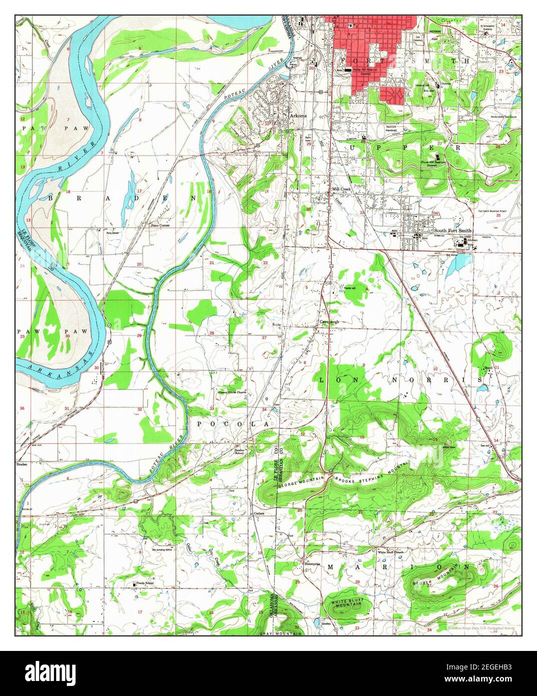 South Fort Smith, Arkansas, map 1948, 1:24000, United States of America ...