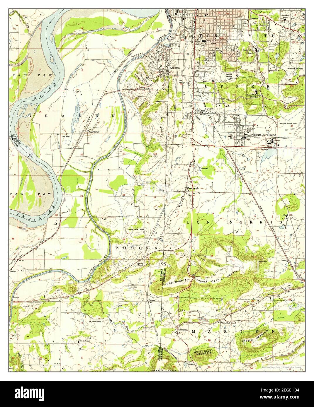 Map of fort smith Cut Out Stock Images & Pictures - Alamy