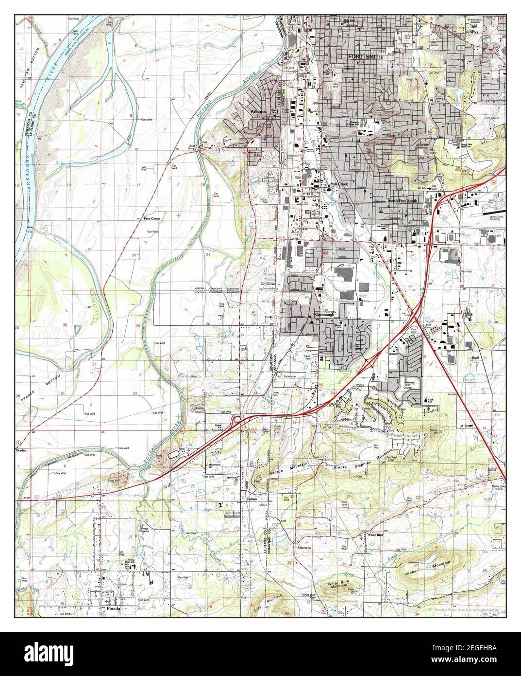 Map of fort smith Cut Out Stock Images & Pictures - Alamy