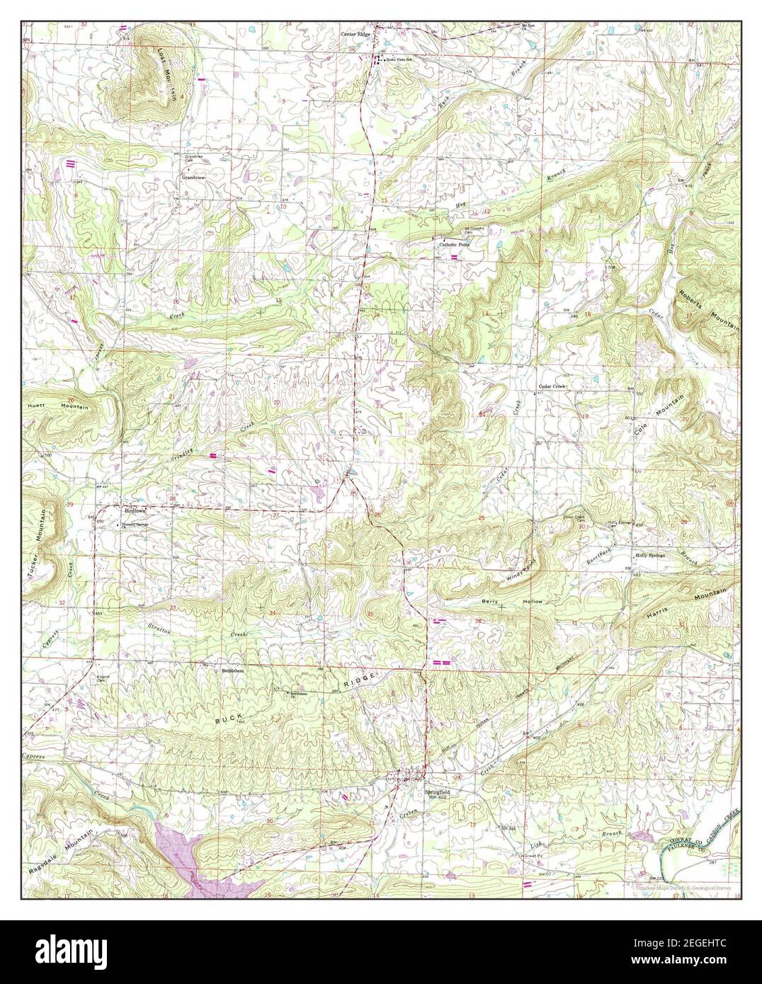 Springfield, Arkansas, map 1990, 1:24000, United States of America by ...