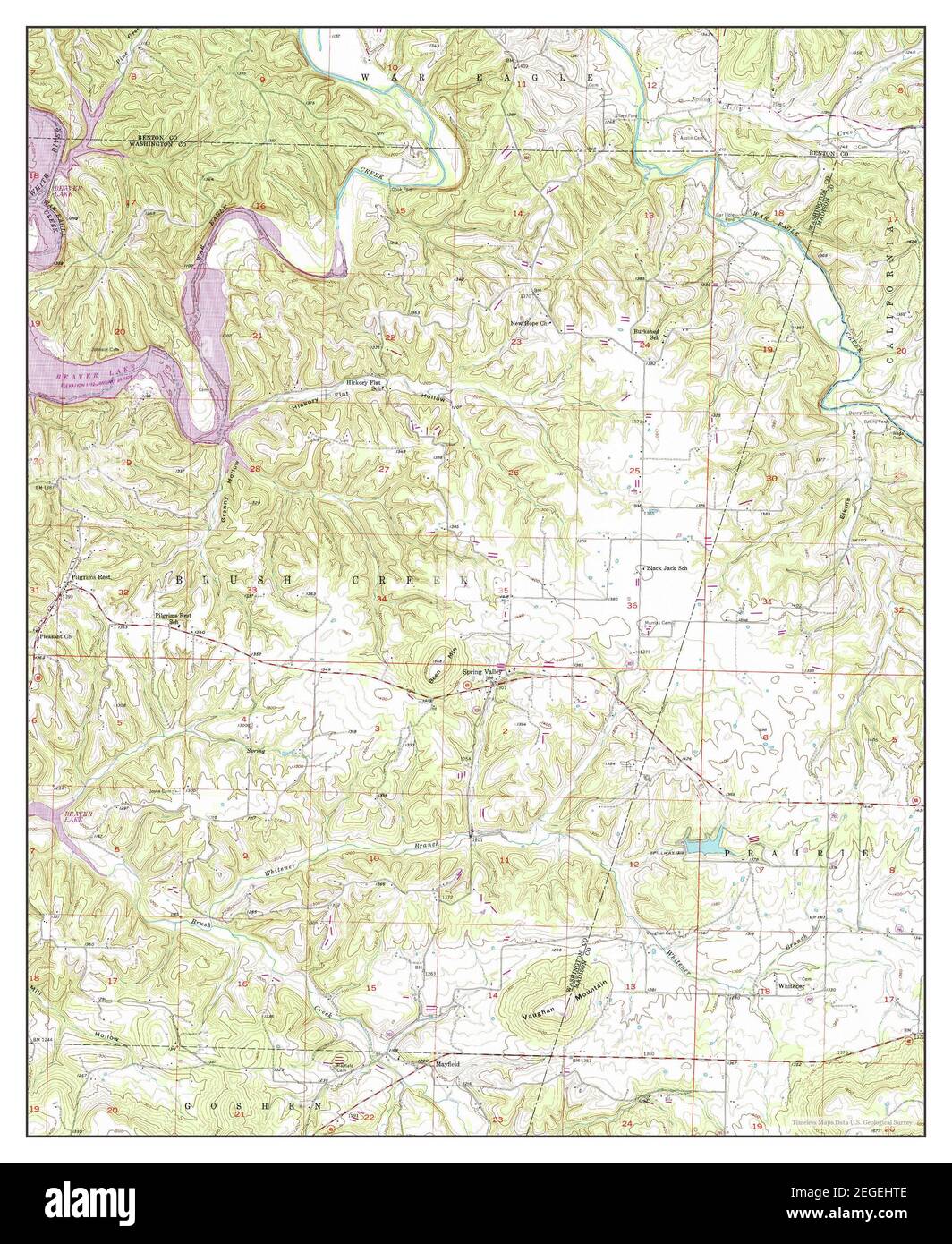 Spring Valley, Arkansas, map 1958, 1:24000, United States of America by ...