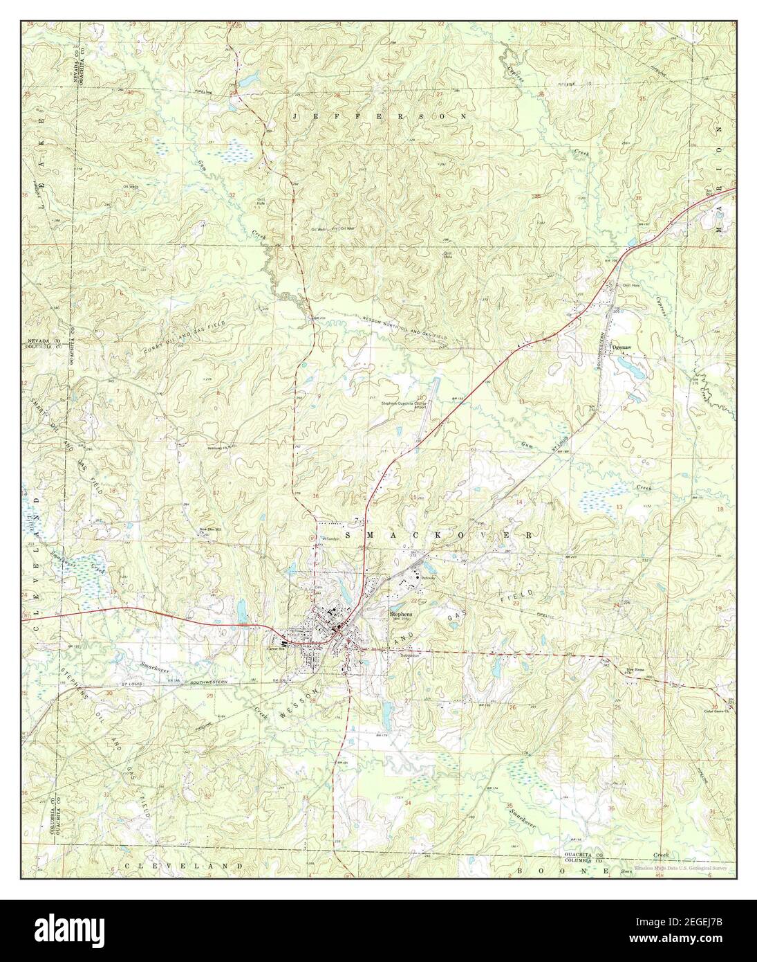 Map of stephens arkansas hi-res stock photography and images - Alamy