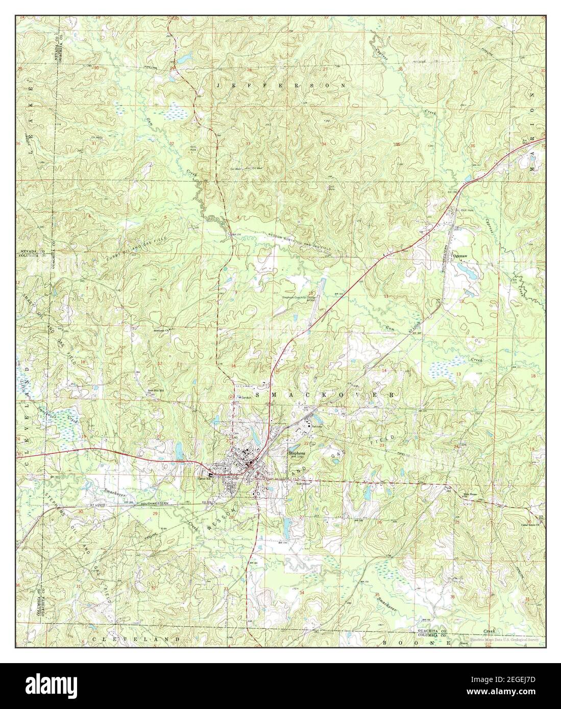 Map of stephens arkansas hi-res stock photography and images - Alamy