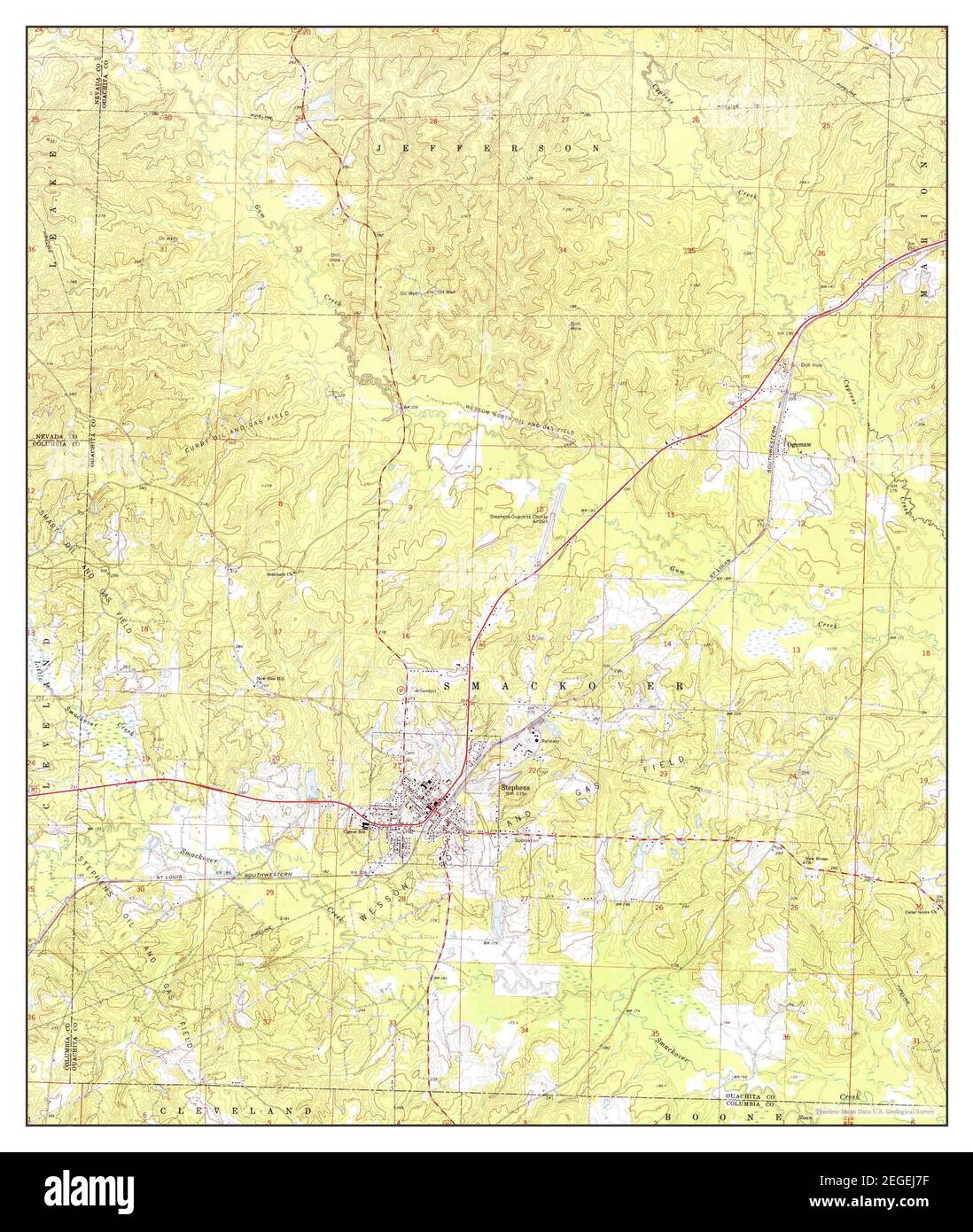 Map of stephens arkansas hi-res stock photography and images - Alamy