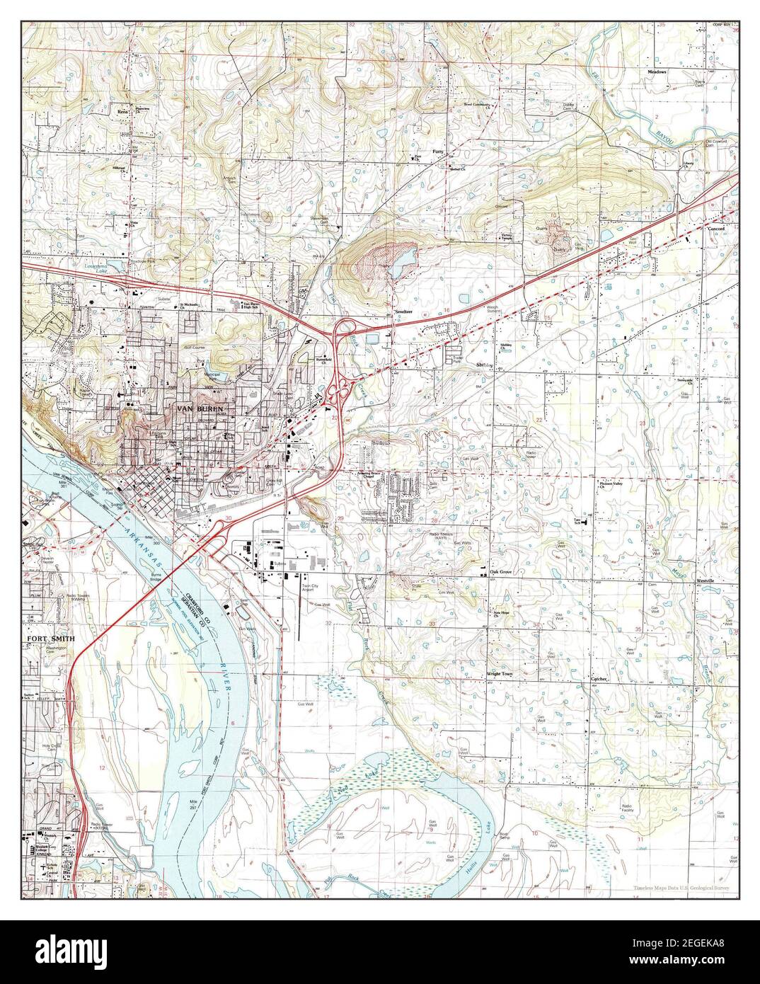 Van Buren, Arkansas, map 1997, 1:24000, United States of America by ...