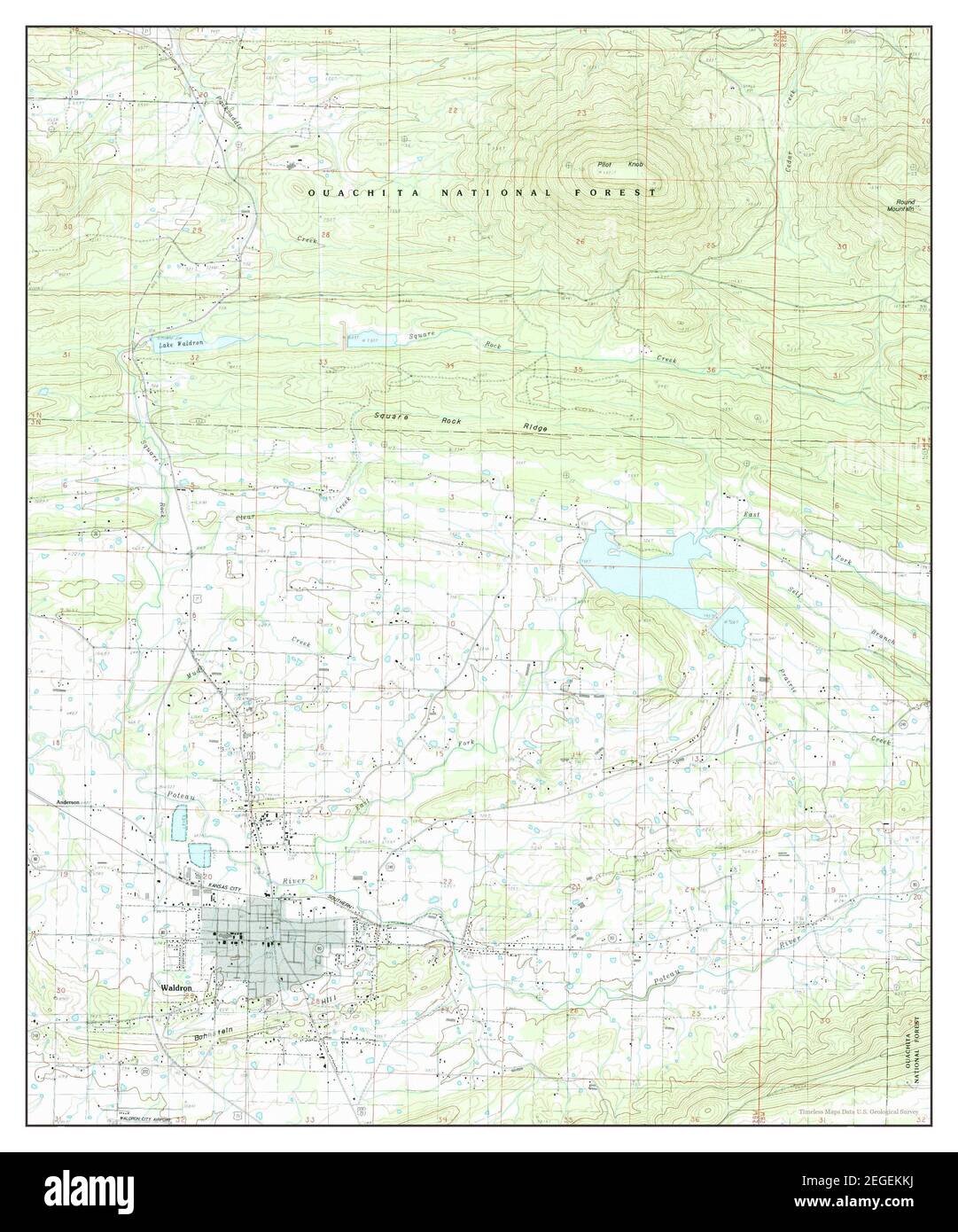 Map of waldron hi-res stock photography and images - Alamy
