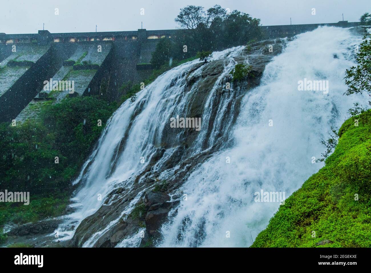 Wilson dam bhandardara in Monsoon Stock Photo - Alamy