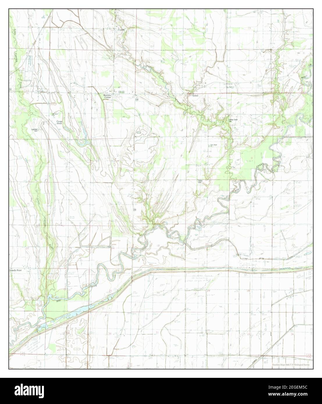 Watkins Corner, Arkansas, map 1982, 1:24000, United States of America ...