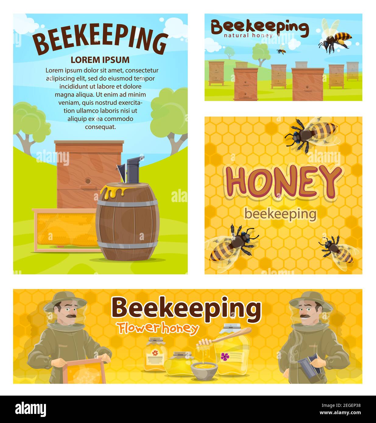 Taking honey Stock Vector Images - Alamy