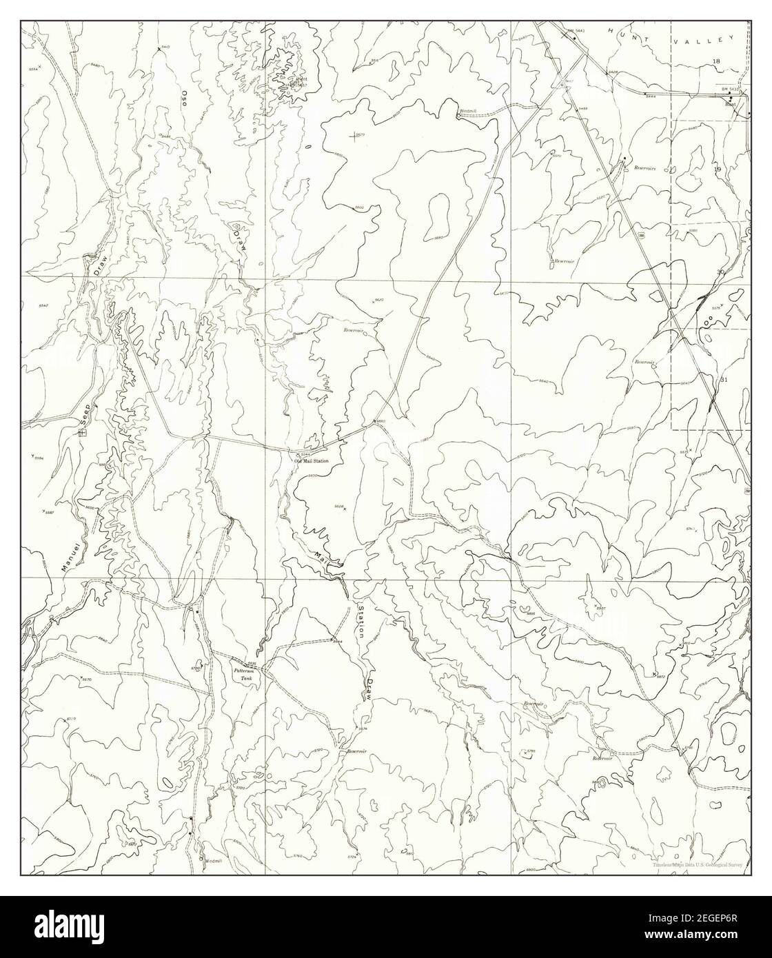 Adamana 4 SW, Arizona, map 1955, 1:24000, United States of America by ...