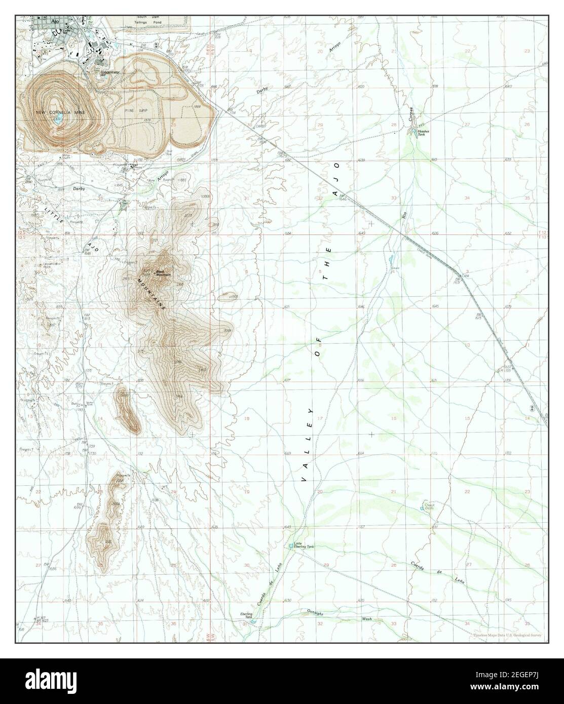 Ajo arizona map Cut Out Stock Images & Pictures - Alamy