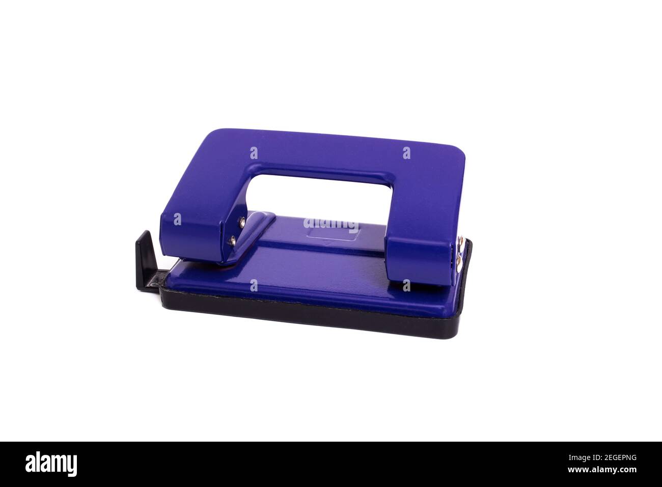 Blue hole punch isolated on a white background Stock Photo - Alamy
