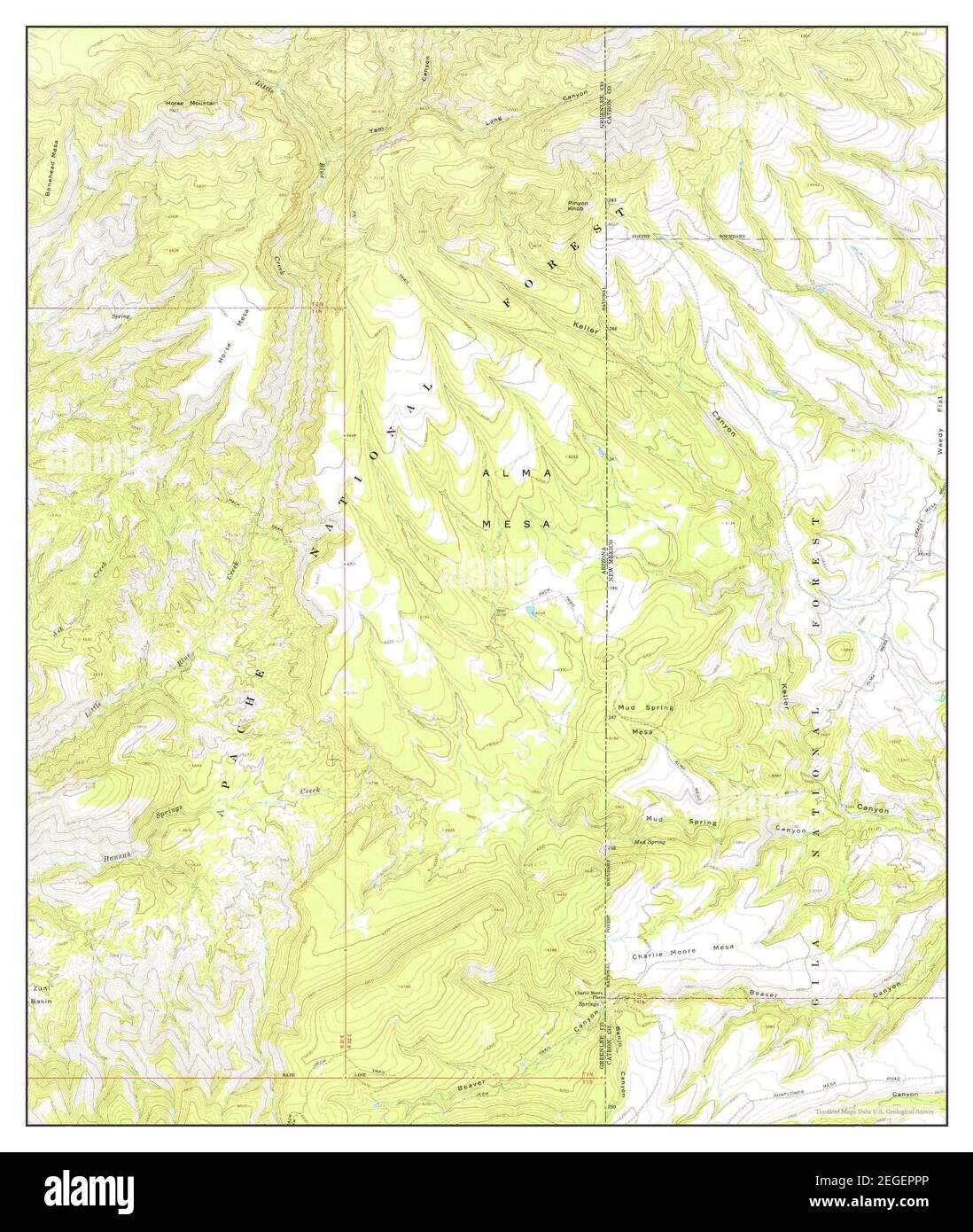 Alma Mesa, Arizona, map 1967, 1:24000, United States of America by ...