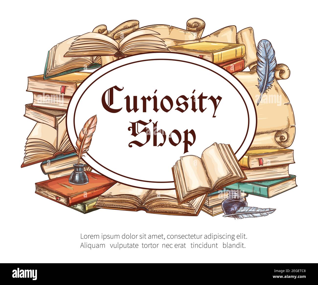 Old curiosity antique shop Stock Vector Images - Alamy