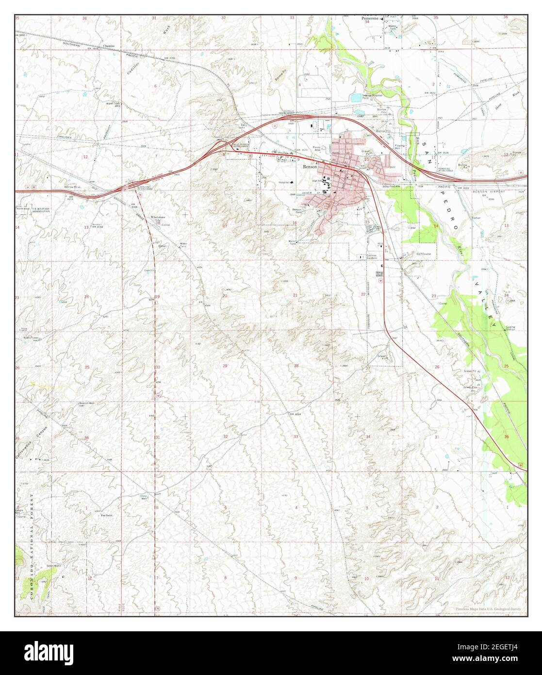 Benson, Arizona, map 1973, 1:24000, United States of America by ...