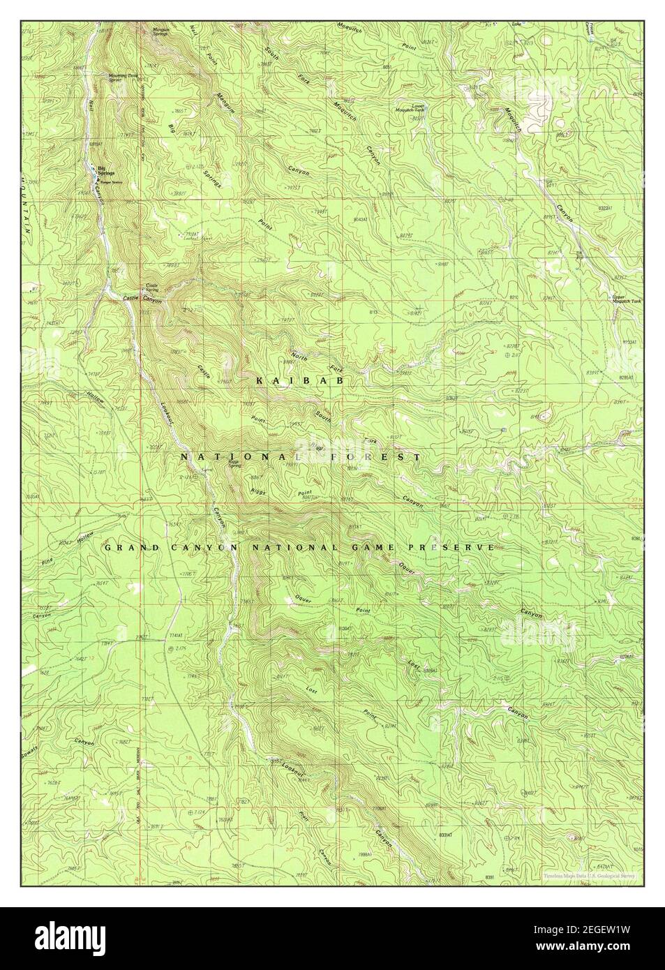 Big Springs, Arizona, map 1988, 1:24000, United States of America by ...