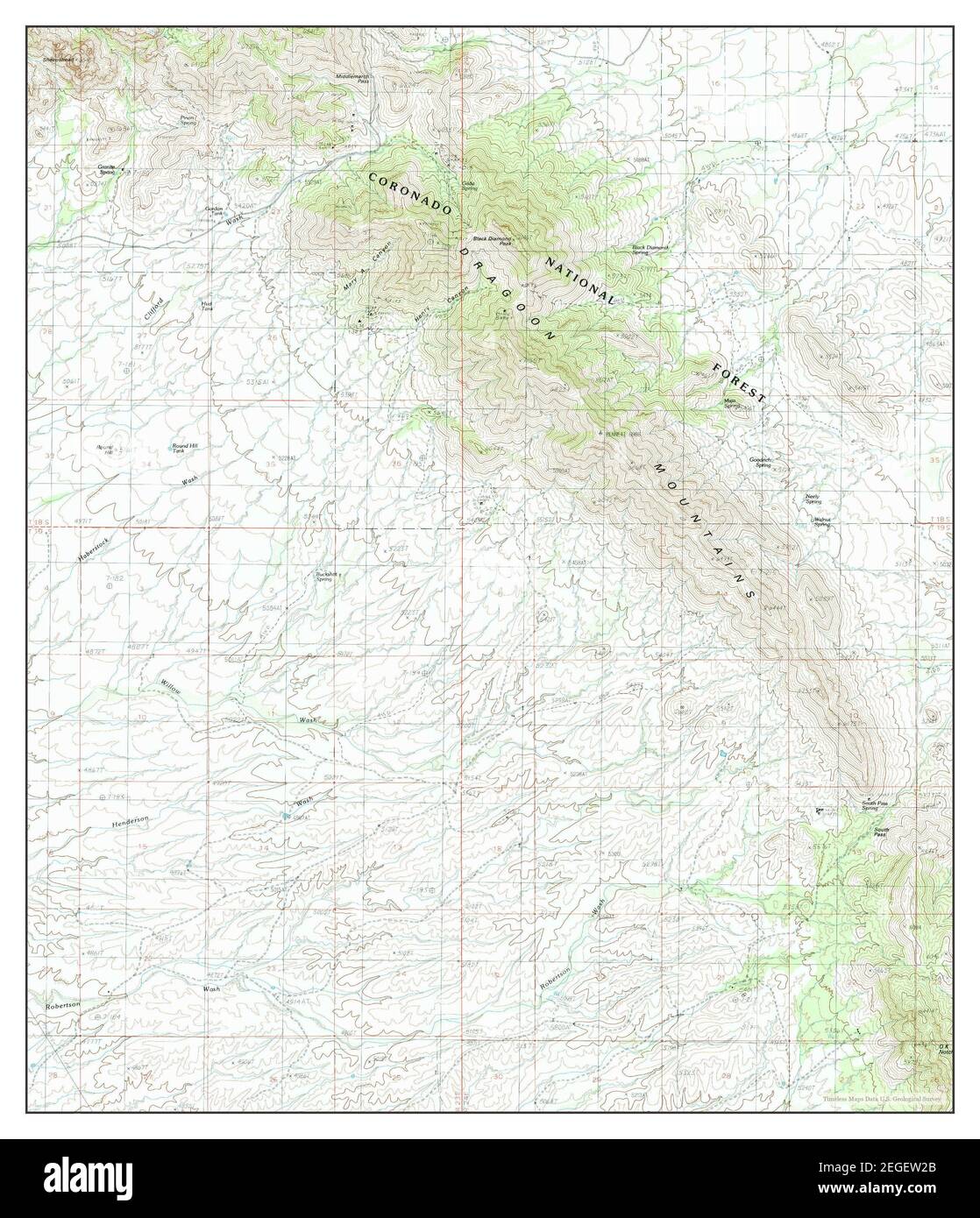Black Diamond Peak, Arizona, map 1985, 1:24000, United States of ...