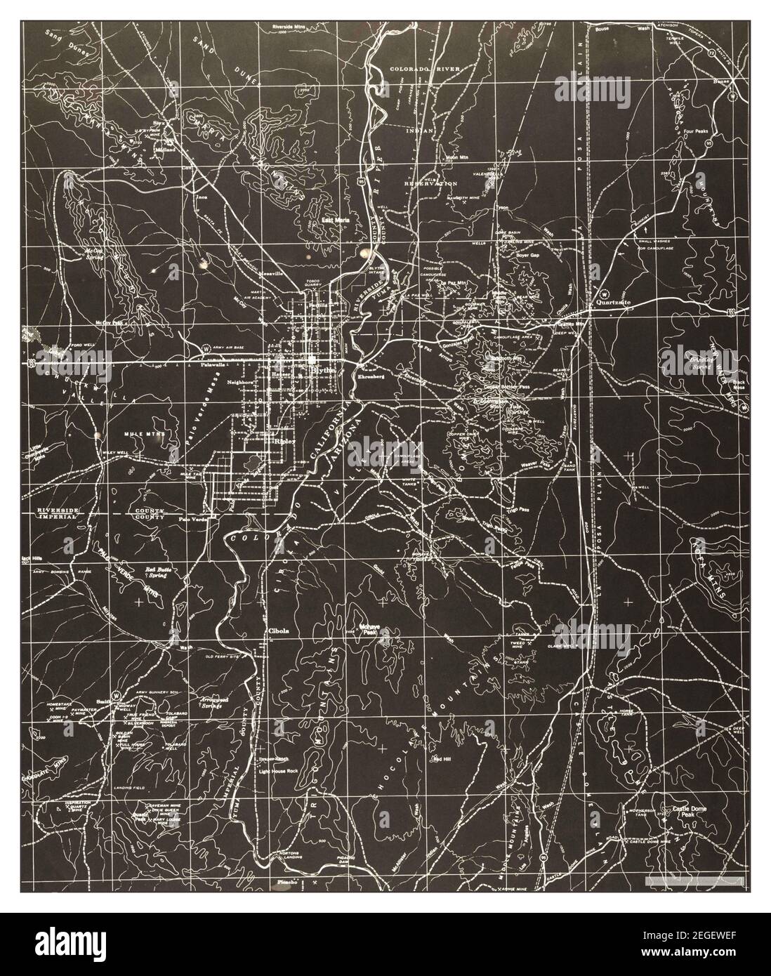 Blythe, Arizona, map 1942, 1:250000, United States of America by ...