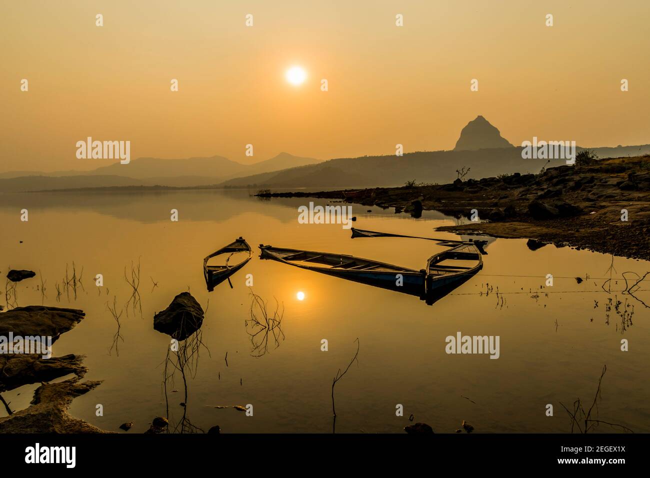 Various views of the Pawna Lake Stock Photo - Alamy