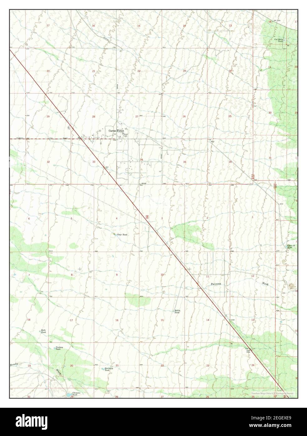 Cactus Forest, Arizona, map 1966, 1:24000, United States of America by ...