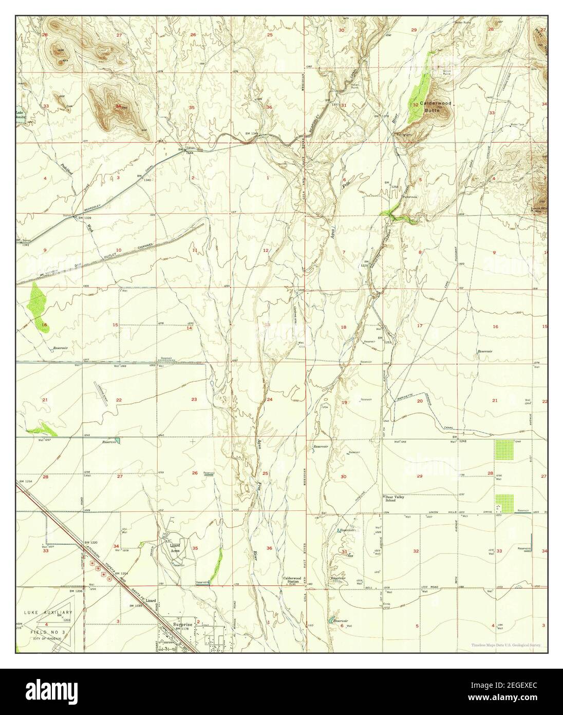 Calderwood Butte, Arizona, map 1957, 1:24000, United States of America ...