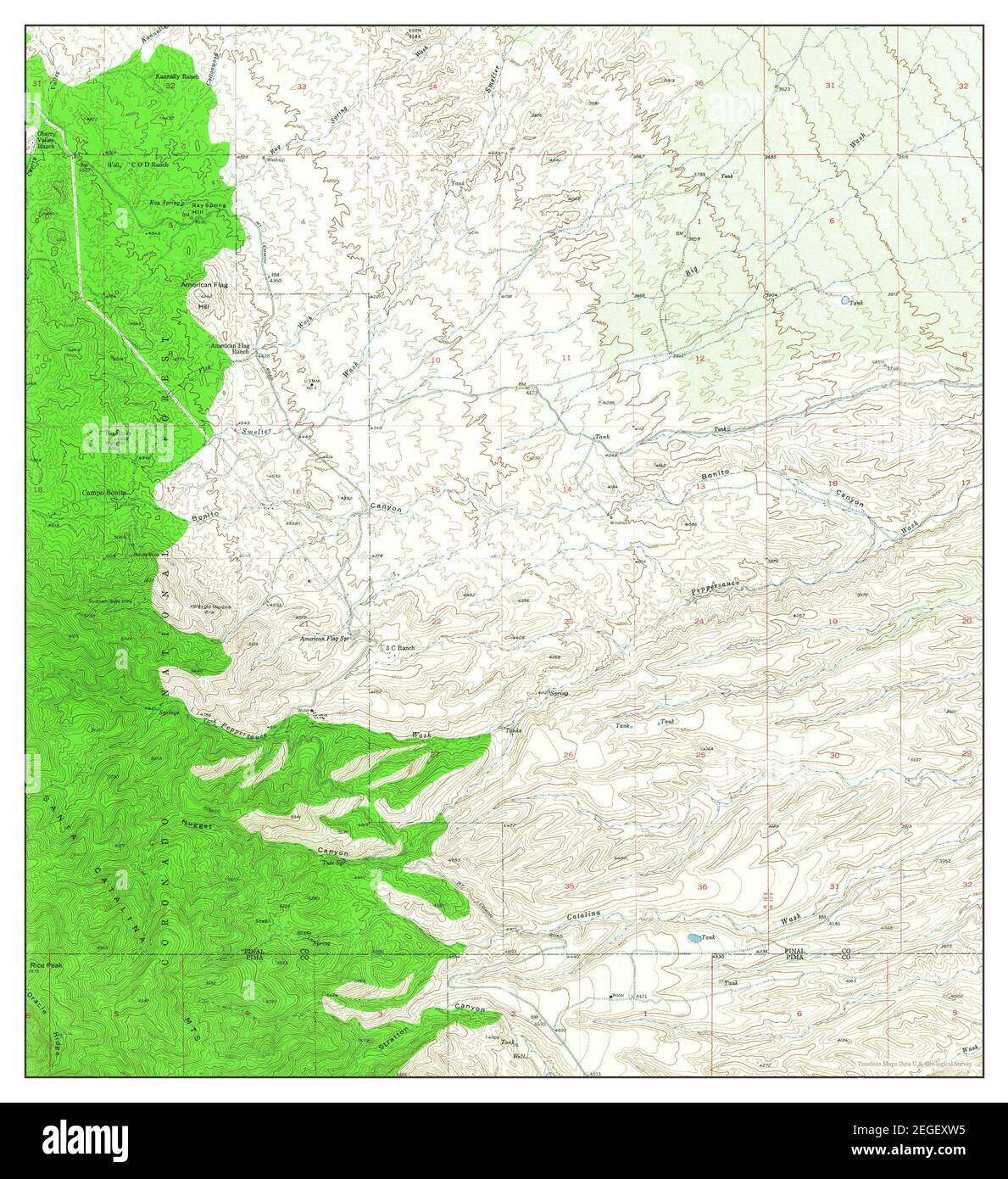 Campo Bonito, Arizona, map 1948, 1:24000, United States of America by ...