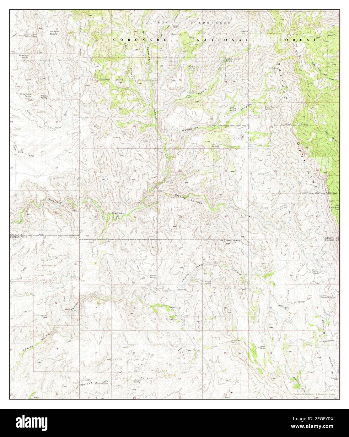 Cherry Spring Peak, Arizona, map 1981, 1:24000, United States of ...