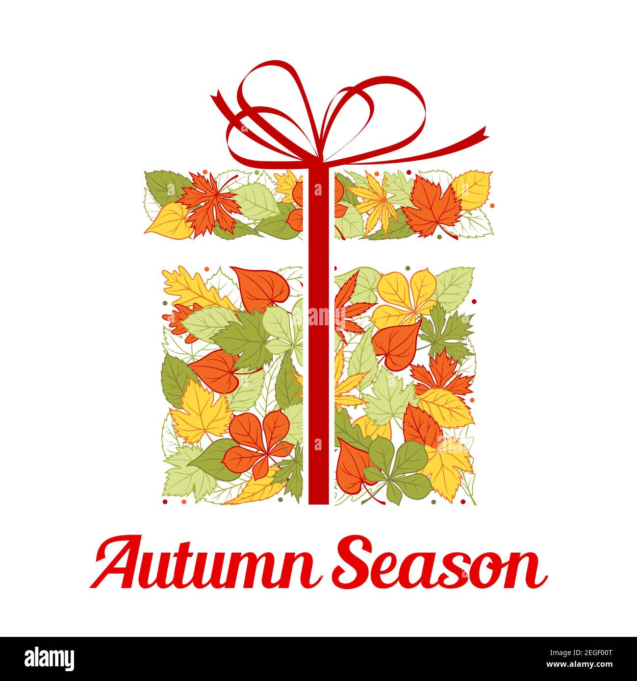 Gift box in autumn Stock Vector Images - Alamy