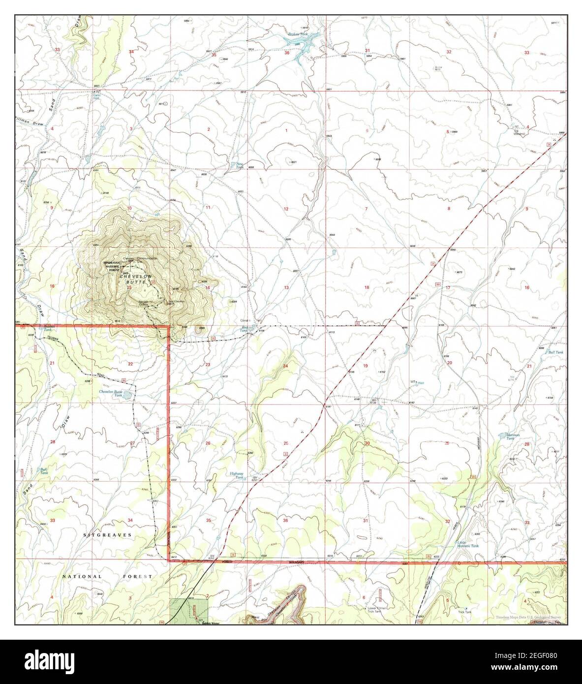 Chevelon Butte, Arizona, map 1998, 1:24000, United States of America by ...