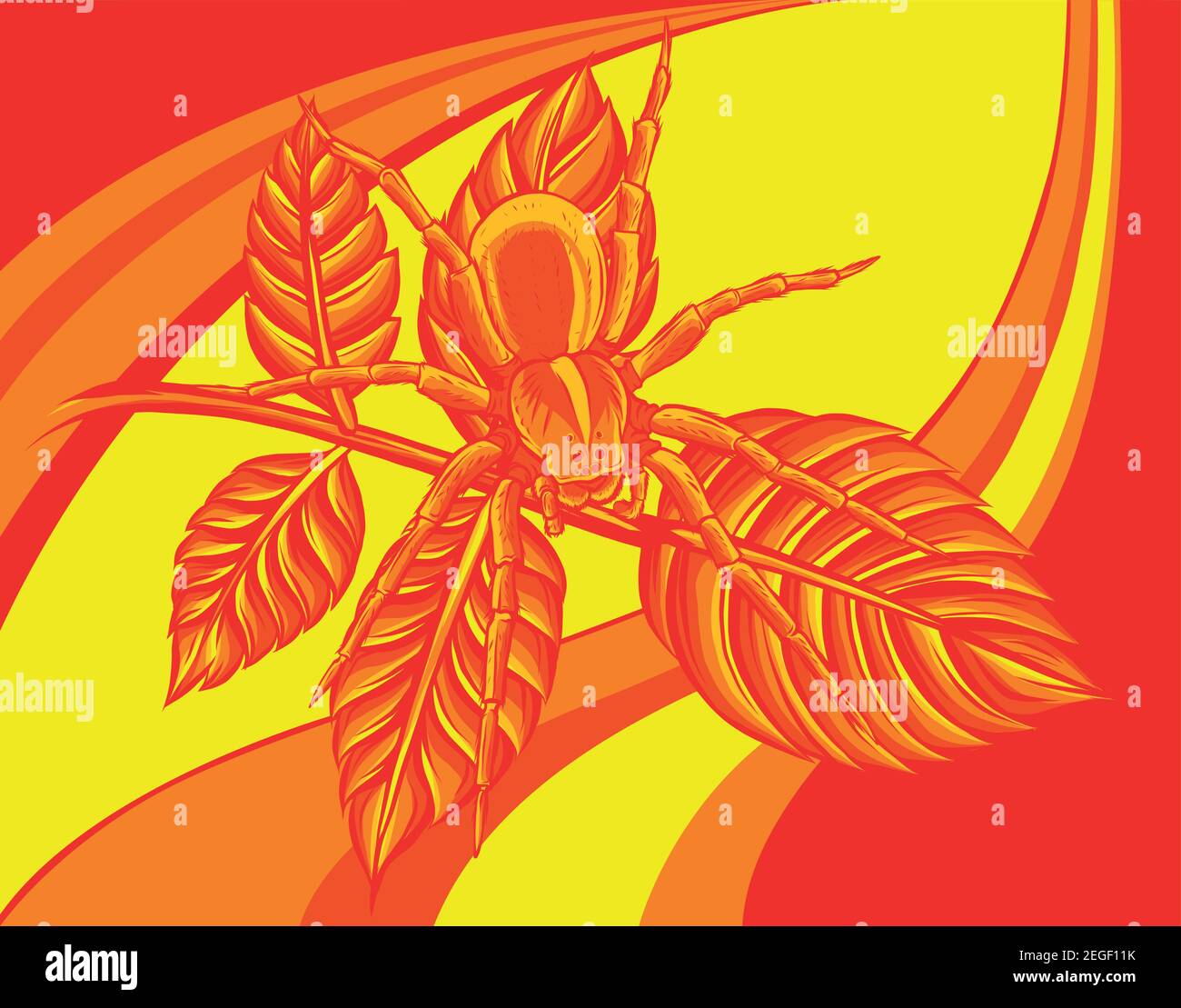 Spider web in tree Stock Vector Images - Alamy