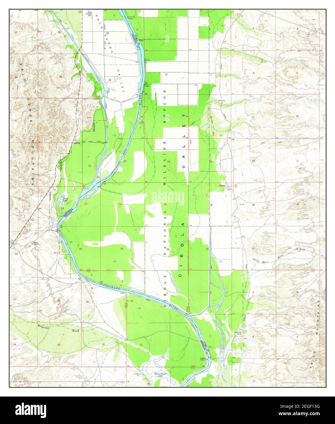 Cibola, Arizona, map 1965, 1:24000, United States of America by ...