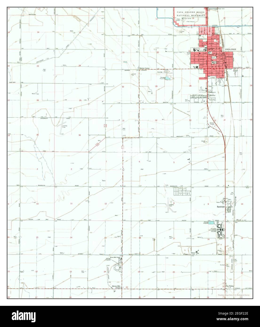 Coolidge, Arizona, map 1965, 1:24000, United States of America by ...